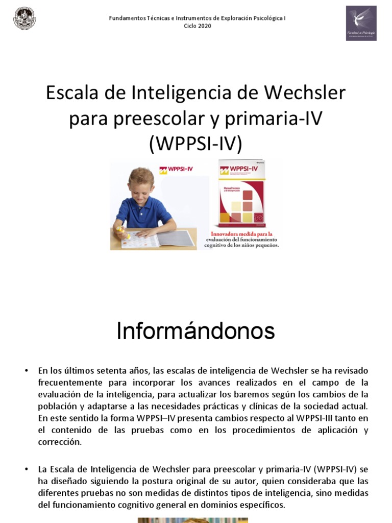 Escala de Inteligencia de Wechsler | PDF | Inteligencia | Cociente de inteligencia
