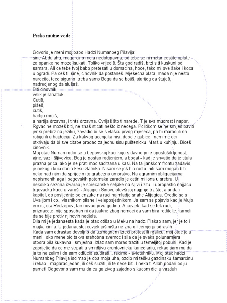 Preko Mutne Vode | PDF