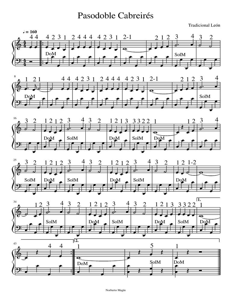 Pasodoble Cabreirés | PDF
