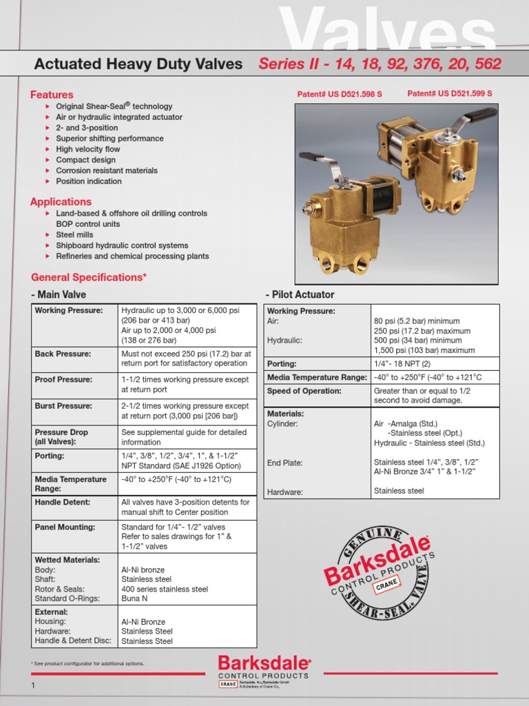 Valvulas Barksdale | PDF | Valve | Manufactured Goods