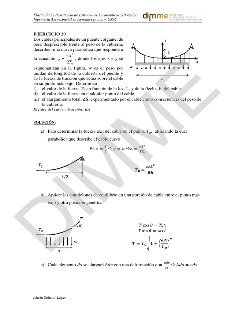 Ejercicio 20 | PDF | Elasticidad (Física) | Mecanica clasica