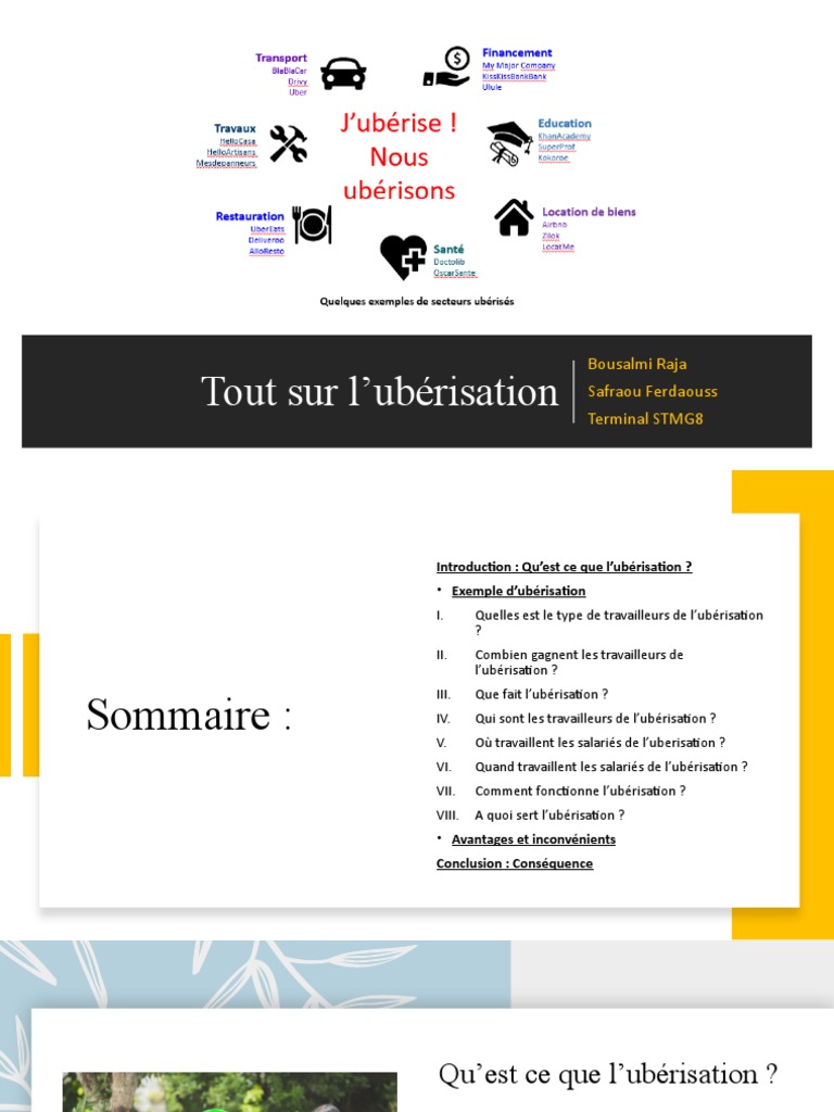 Exposé Uberisation | PDF | Économie | Business
