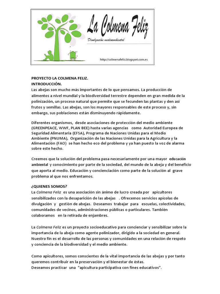 Proyecto La Colmena | PDF