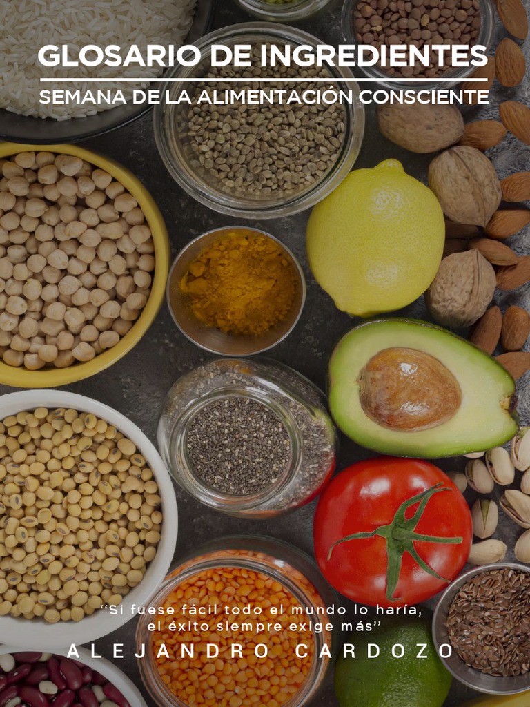 Glosario de Ingredientes Saludables | PDF | Alimentos | Ingredientes de ...