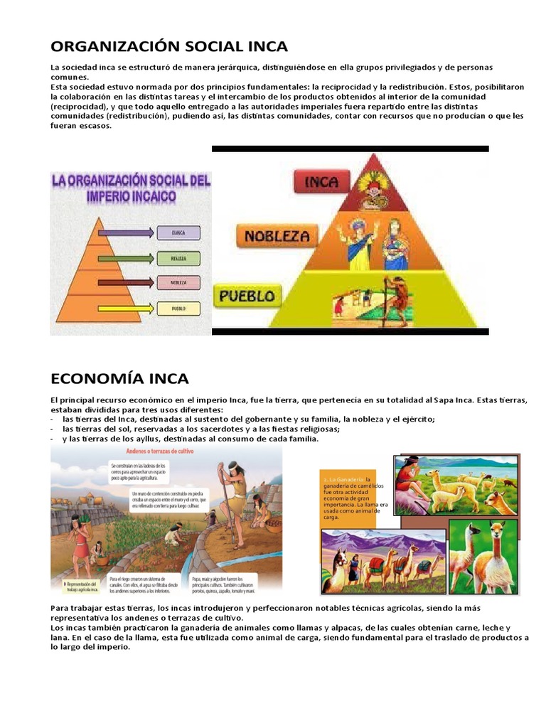 ORGANIZACIÓN SOCIAL INCA | PDF