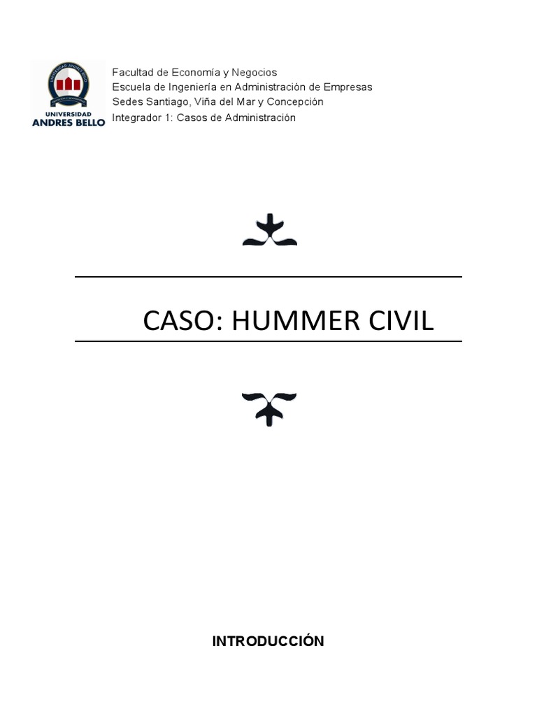 Caso Hummer Civil | PDF | Vehículo de motor | Industria del vehículo