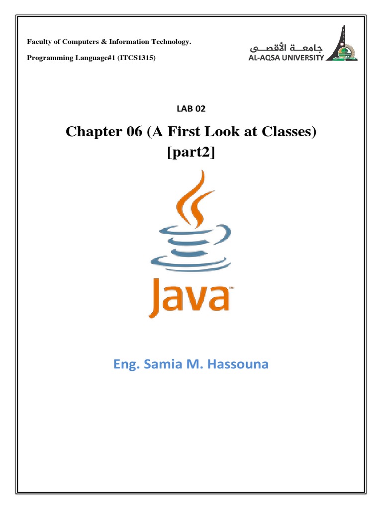 Lab02 Chapter 06 A First Look At Classes Part 2 3 Pdf 