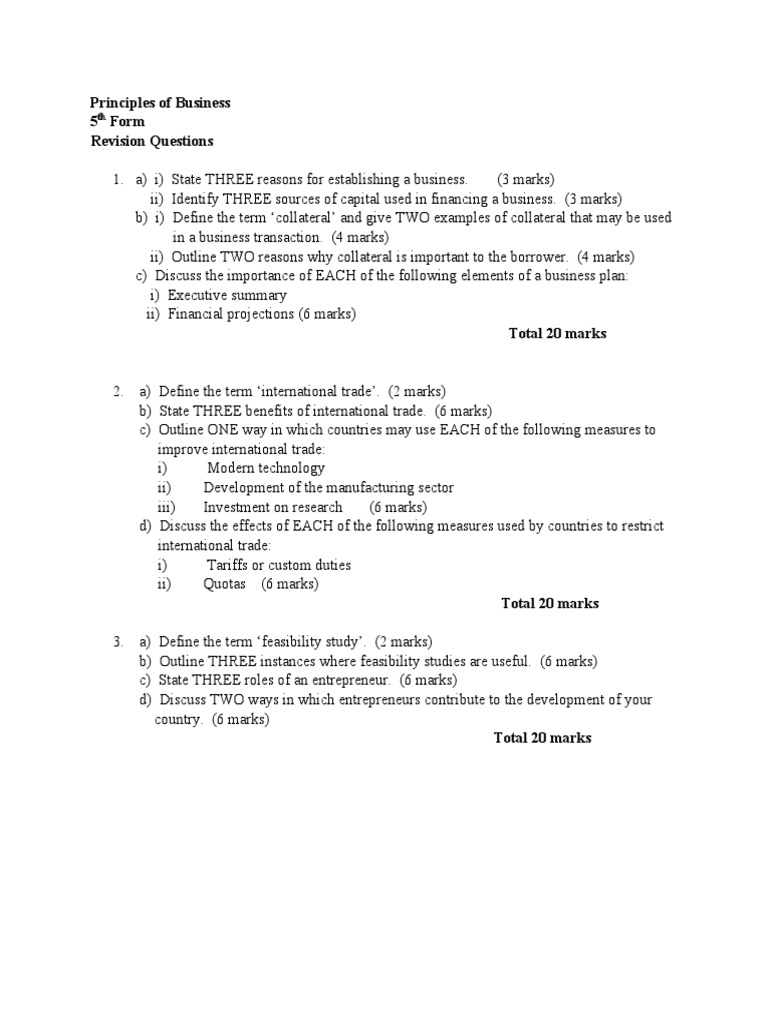 CSEC Principles of Business Revision Guide | PDF | Breach Of Contract ...