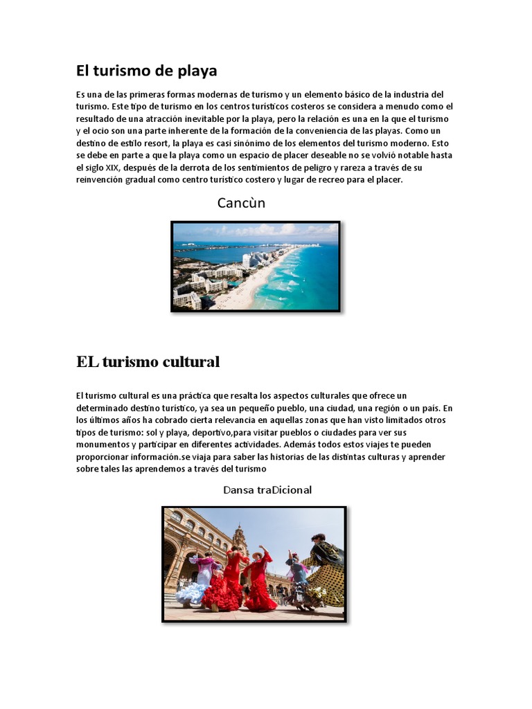 Turismo de Playa: Definición y Ejemplos | PDF | Viajes y turismo