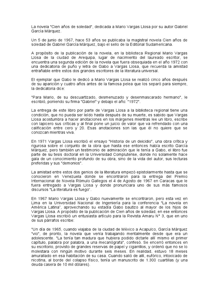 La Novela - GABO | PDF | Gabriel García Márquez