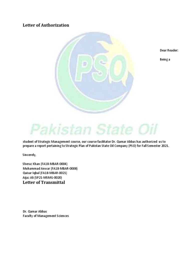 PSO Final Report Strategic Management PDF Business Economies
