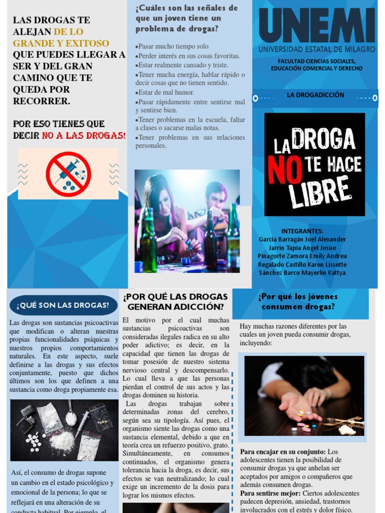 Las drogas triptico | PDF | La dependencia de sustancias | Drogas