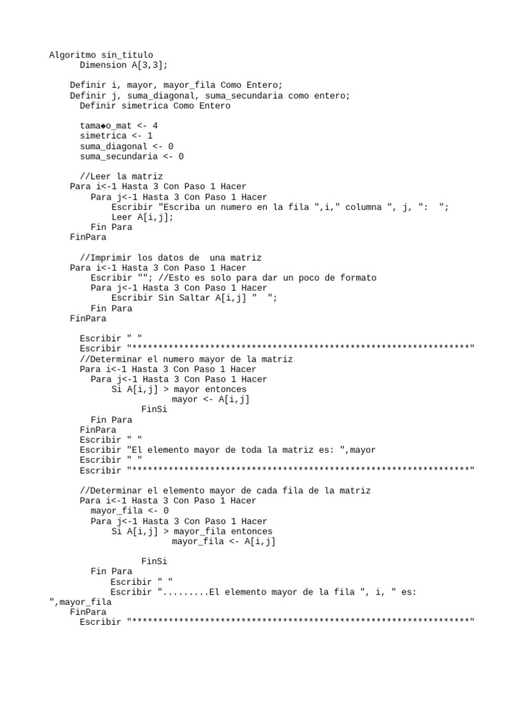 Matrices PSC | PDF | Algoritmos | Informática teórica