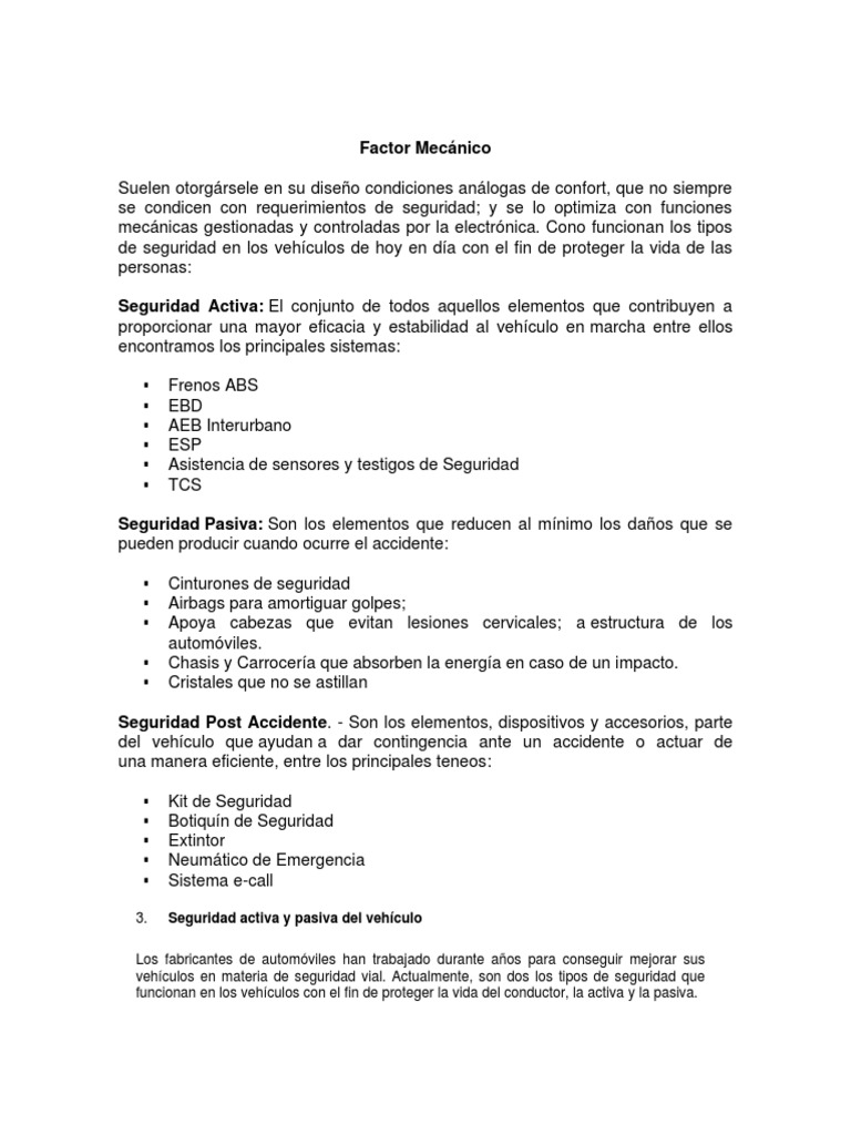 Factor Vehicular | PDF