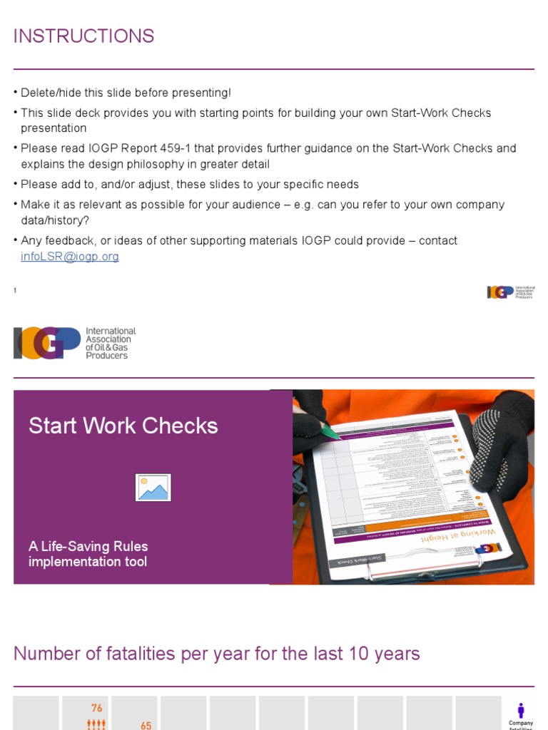A Guide to Implementing Start-Work Checks to Enhance Life-Saving Rule ...
