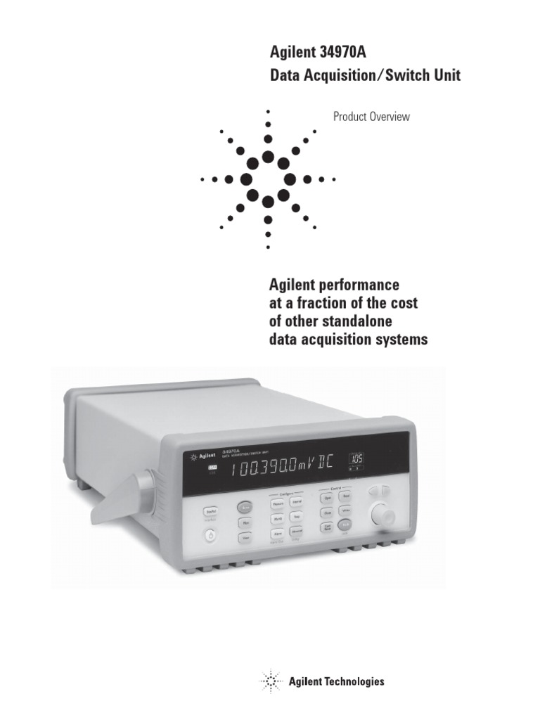 Agilent 34970A Data Acquisition/Switch Unit: Product | PDF