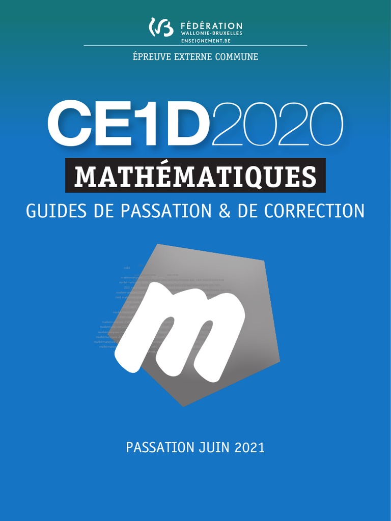 Ce1d Mathematiques 2021 Guides Passation Correction (Ressource 16504) | PDF | Ordinateurs ...