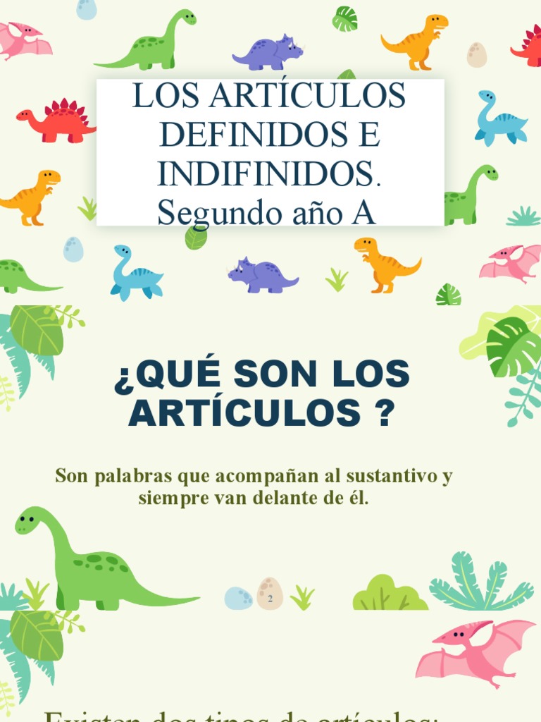 Articulos Definidos e Indefinidos PPT | PDF