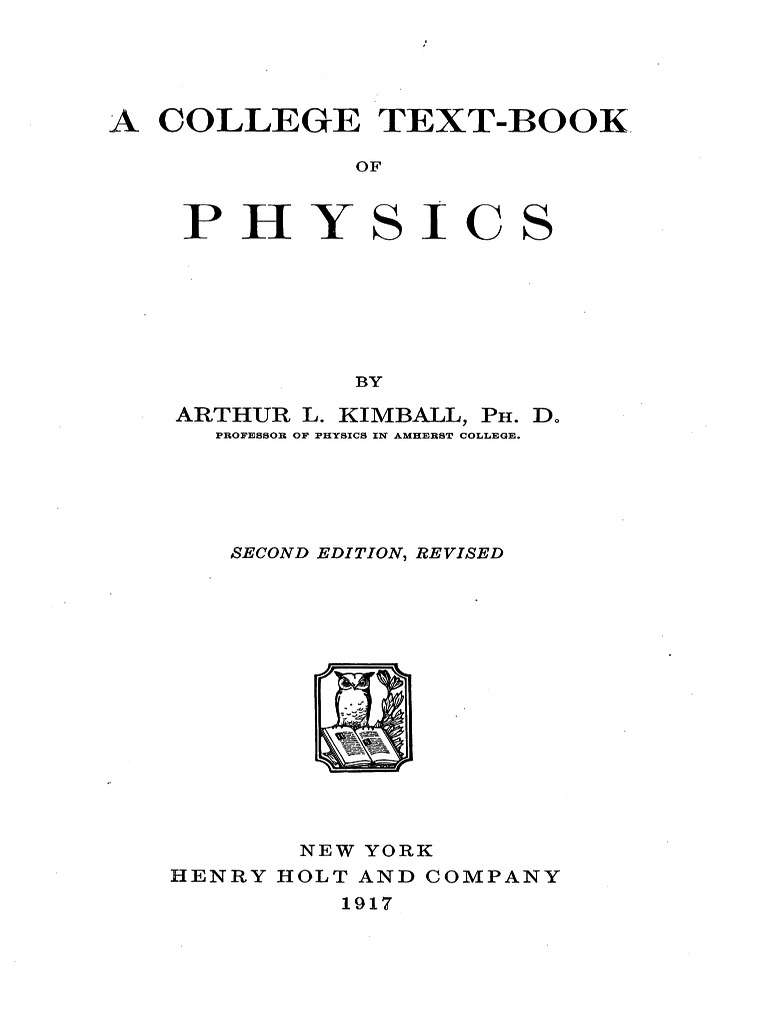 A College Text-Book of Physics | PDF