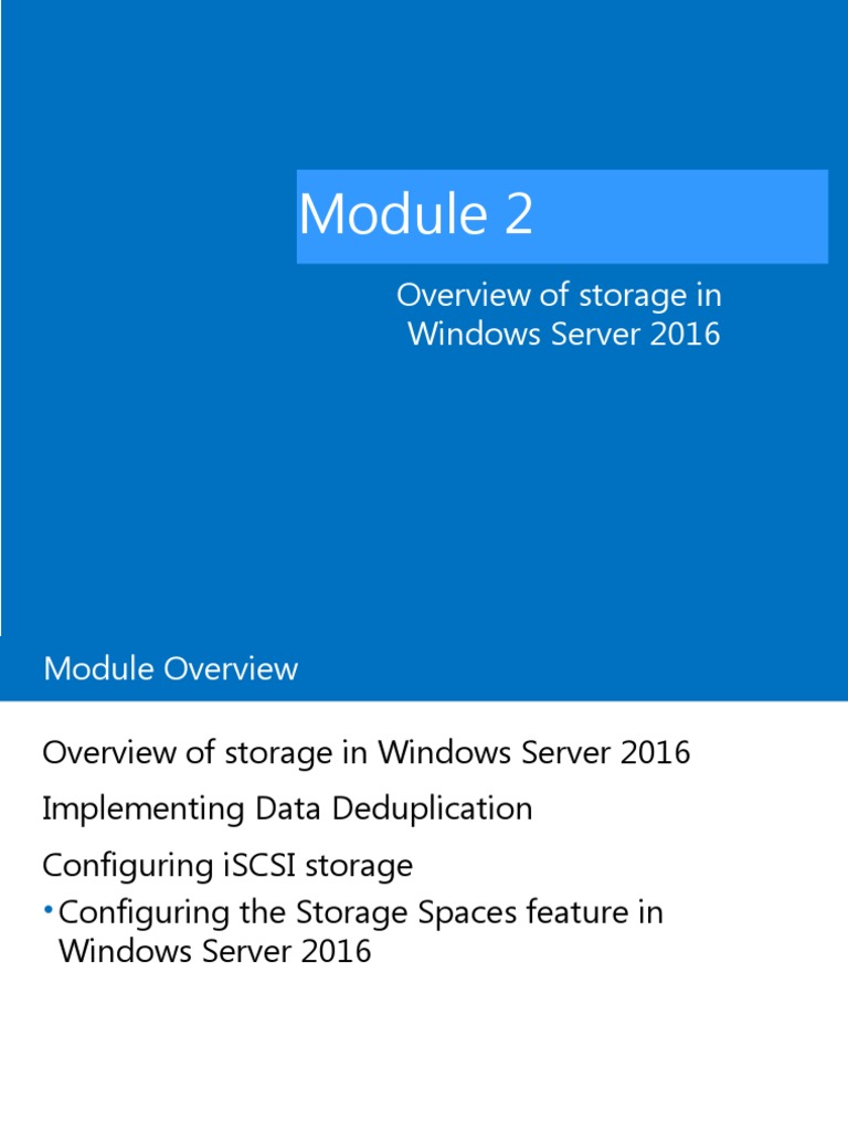 Overview of Storage in Windows Server 2016 | Download Free PDF | Backup | Computer Data Storage