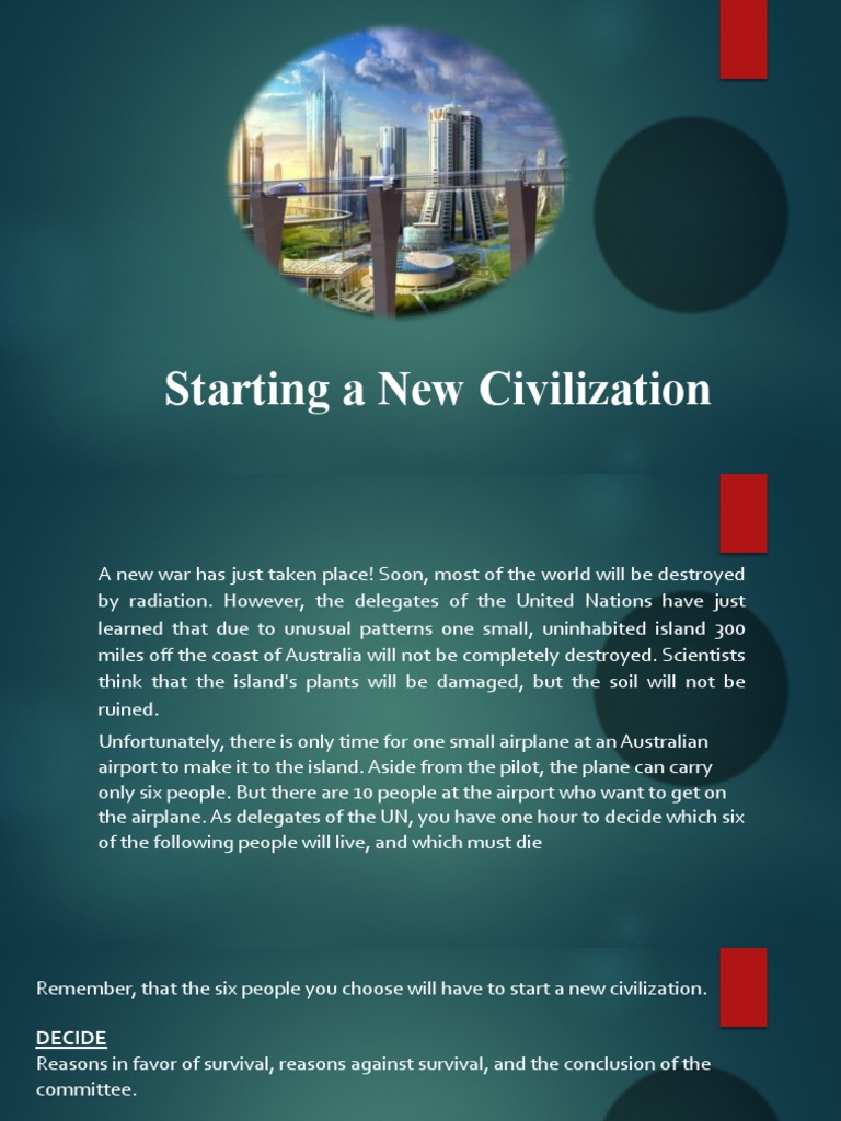 Starting A New Civilization | PDF