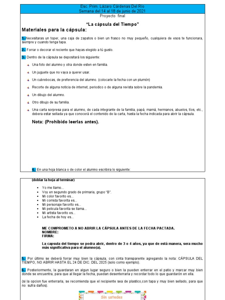 Cápsula Del Tiempo | PDF