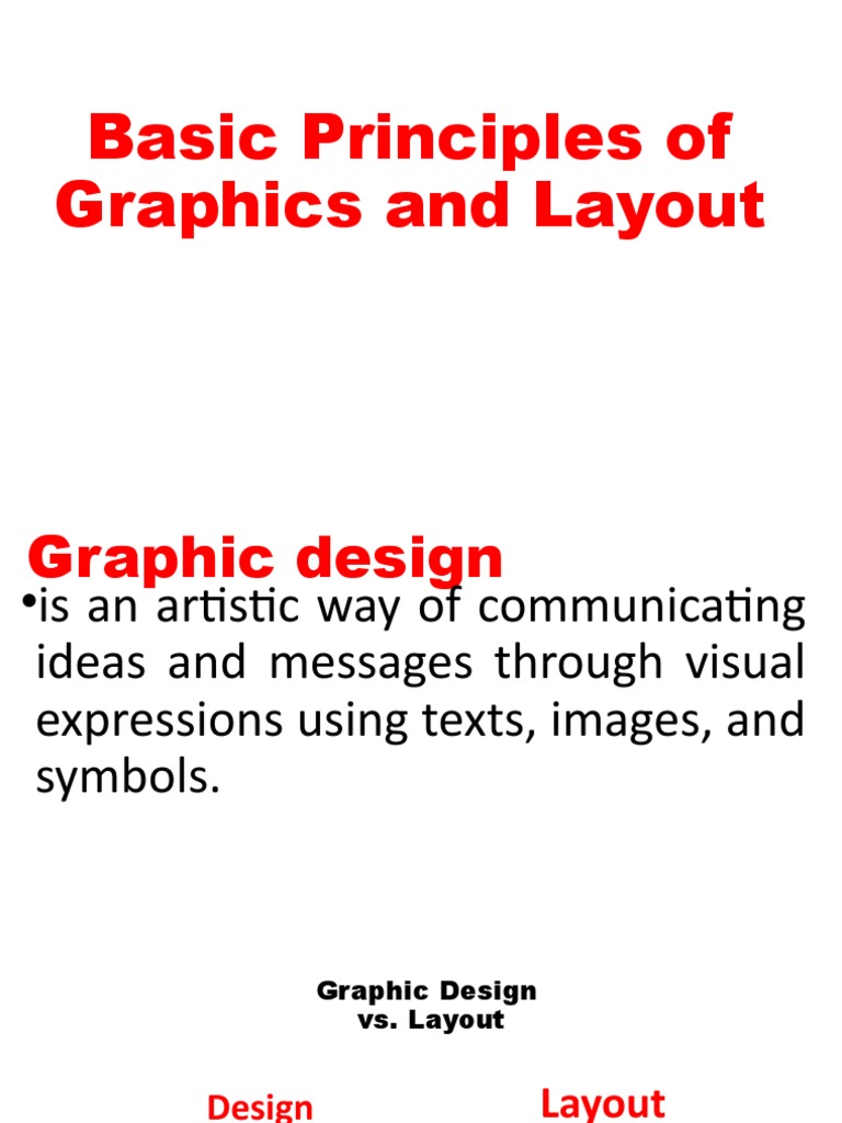Basic Principles of Graphics and Layout | PDF