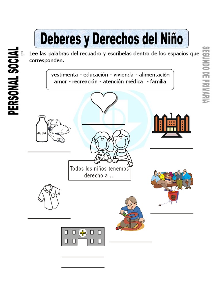 Ficha de Deberes y Derechos Del Niño | PDF | Salud y bienestar