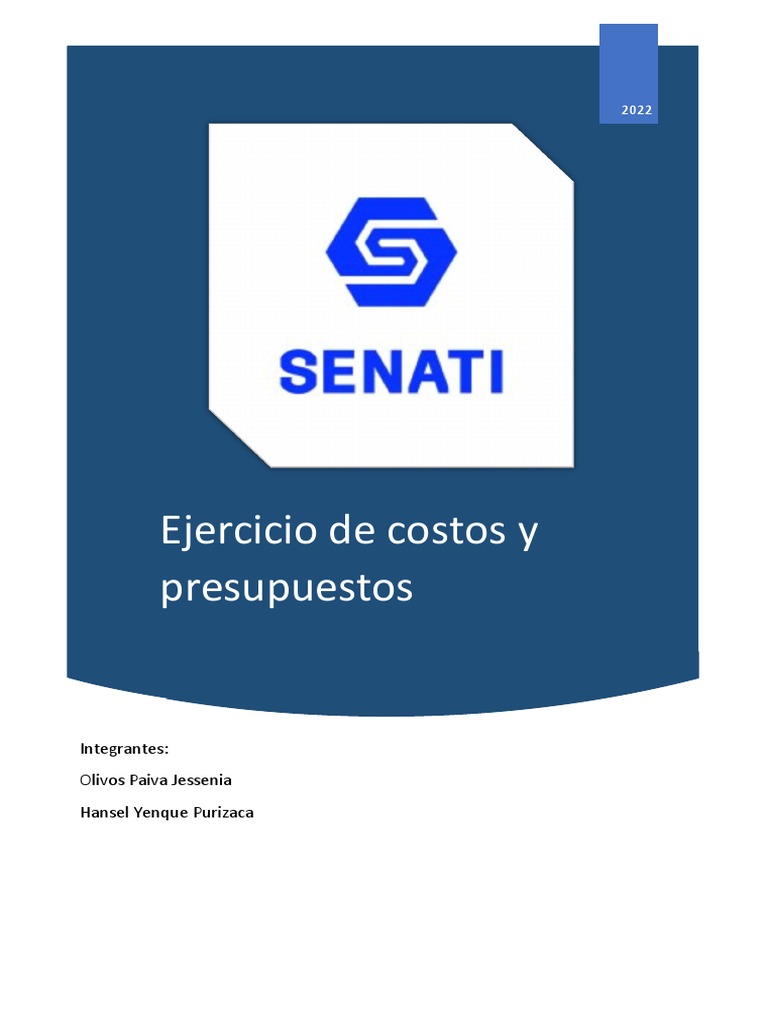 Ejercicio de Costos y Presupuestos | PDF | Presupuesto | Business