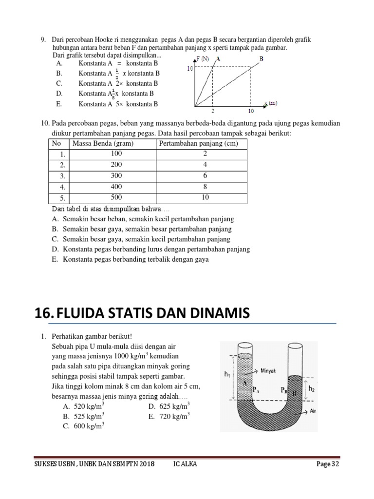 Soal Fluida Statis Dan Dinamis | PDF
