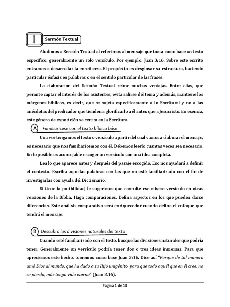 01 - Sermón Textual | PDF | Dios | Sermón