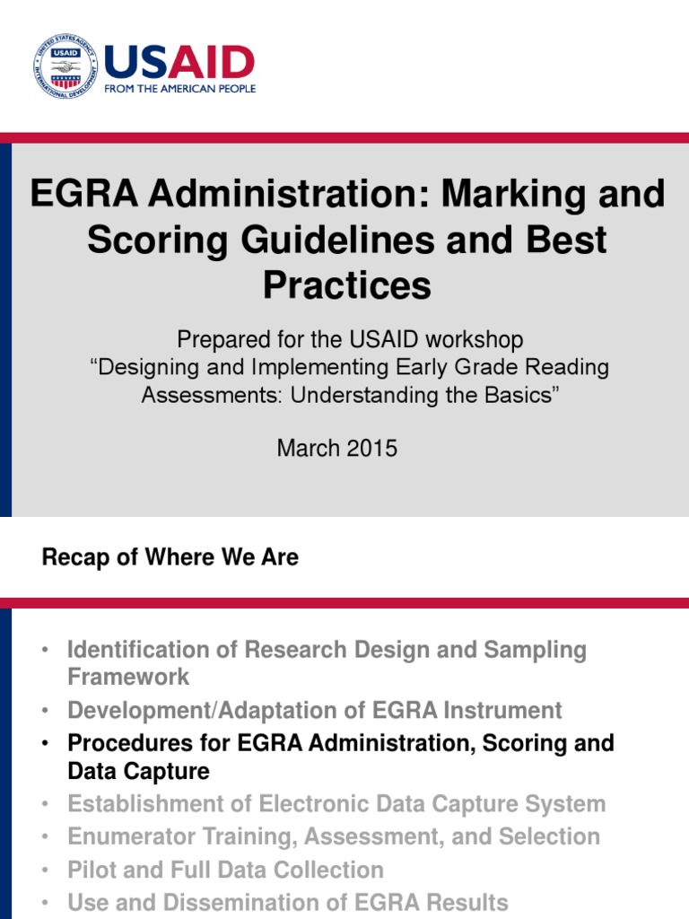 EGRA Guidelines for Educators | PDF | Educational Assessment | Reading ...