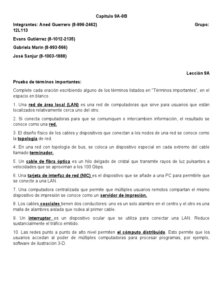 Capitulo 9A-9B | PDF