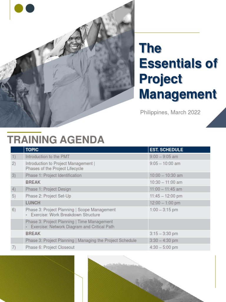 Essentials of Project Management Training | PDF | Needs Assessment ...