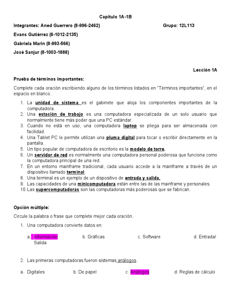 Capitulo 1A-1B | PDF