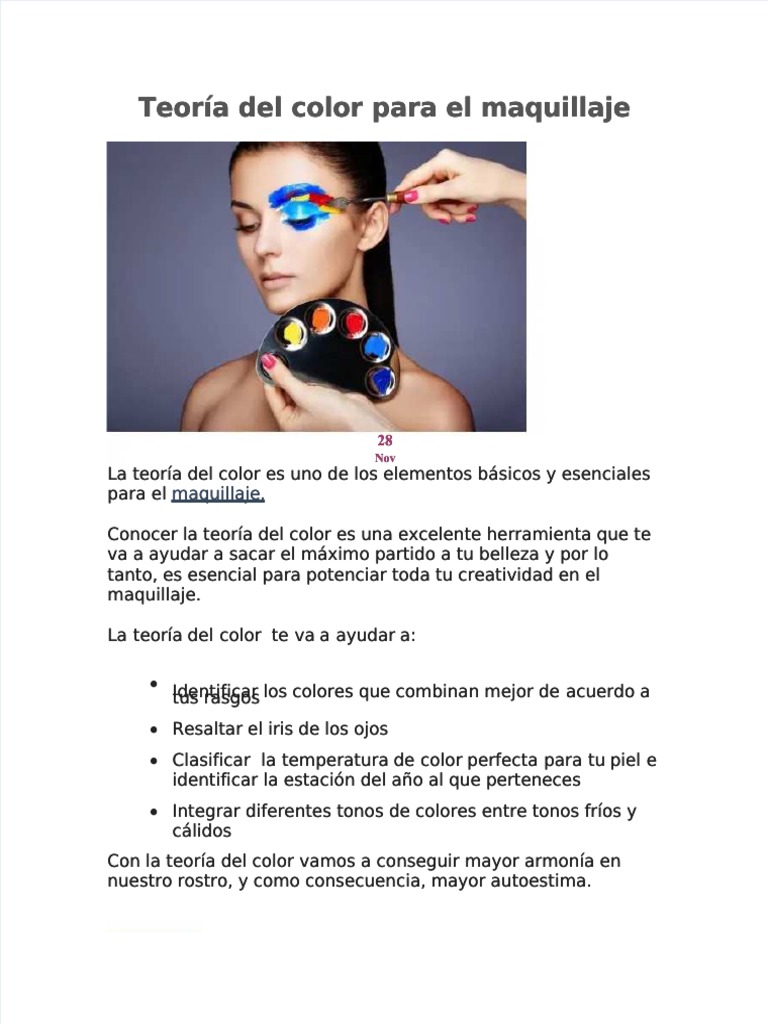 PDF Teoria Del Color para El Maquillaje - Compress | PDF