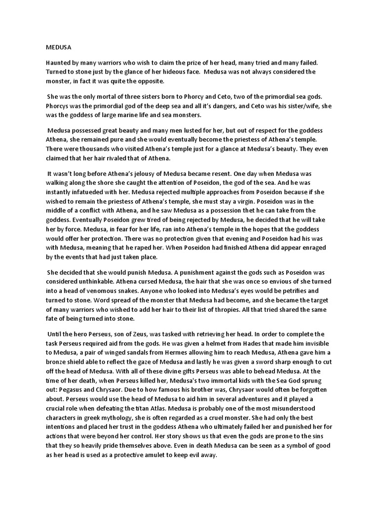Medusa | PDF | Medusa | Athena