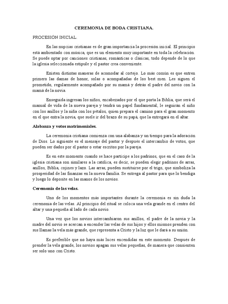 Ceremonia de Boda Cristiana Diana Martinez | PDF | Boda