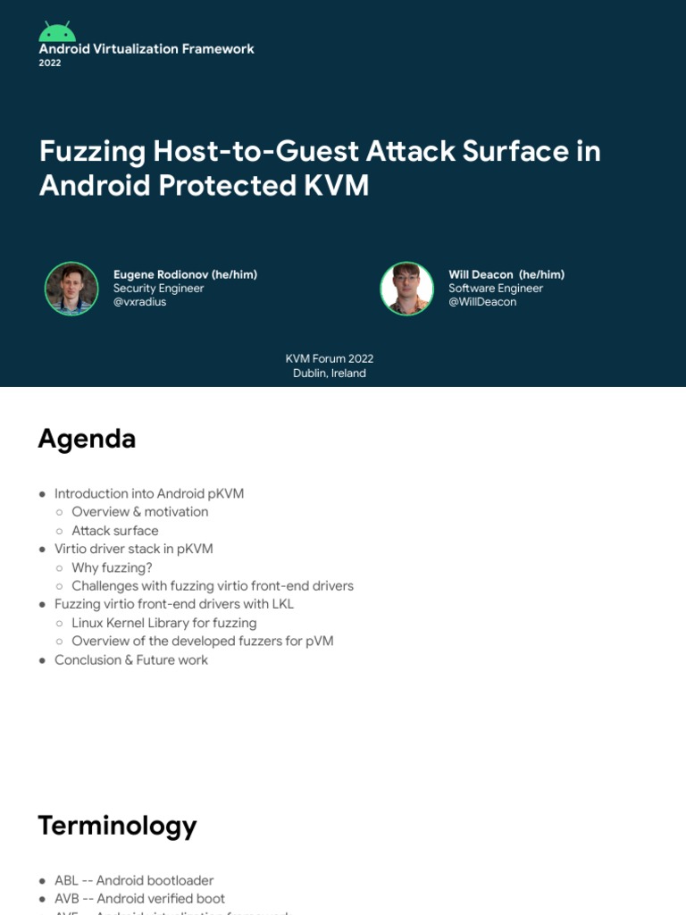 Fuzzing Android pKVM Attack Surface | PDF | Android (Operating System) | Virtual Machine