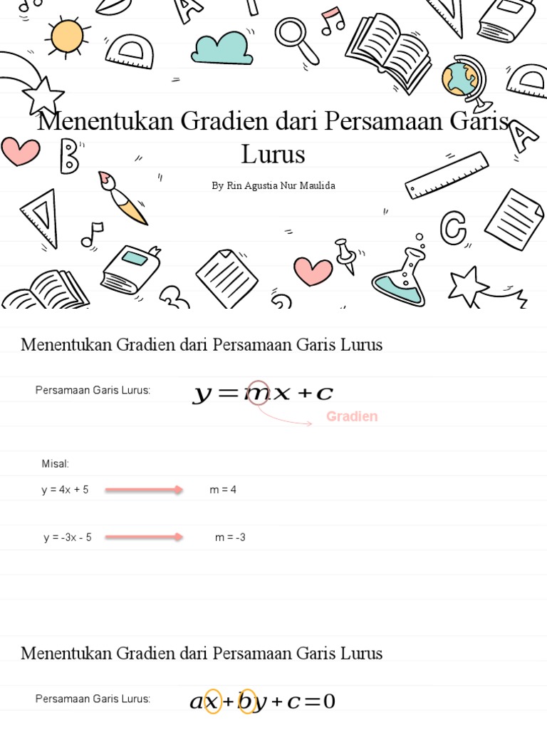 Rumus Menentukan Gradien Garis Lurus | PDF