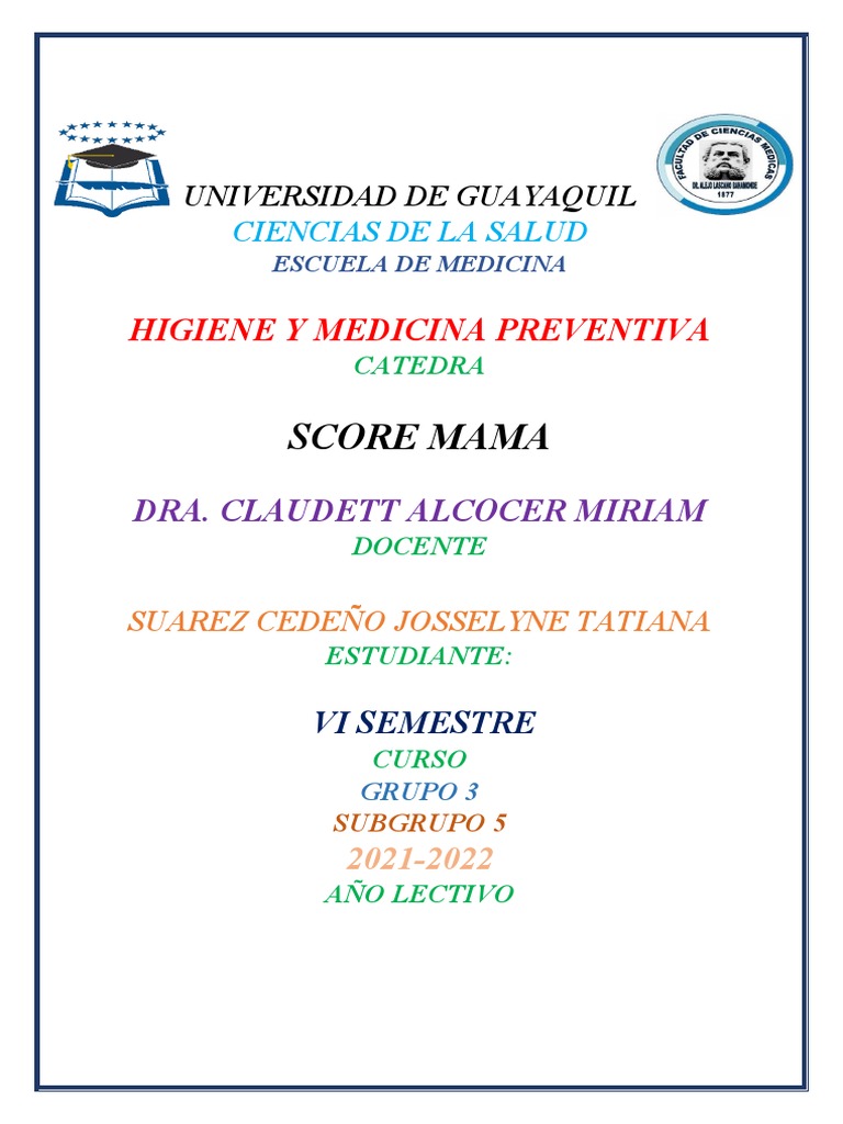Score Mama | PDF | Presión sanguínea | El embarazo