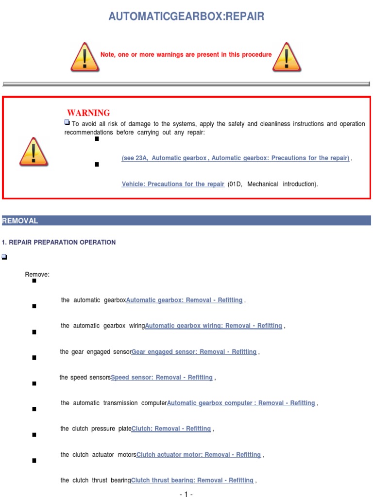 Automatic Gearbox Repair Pdf