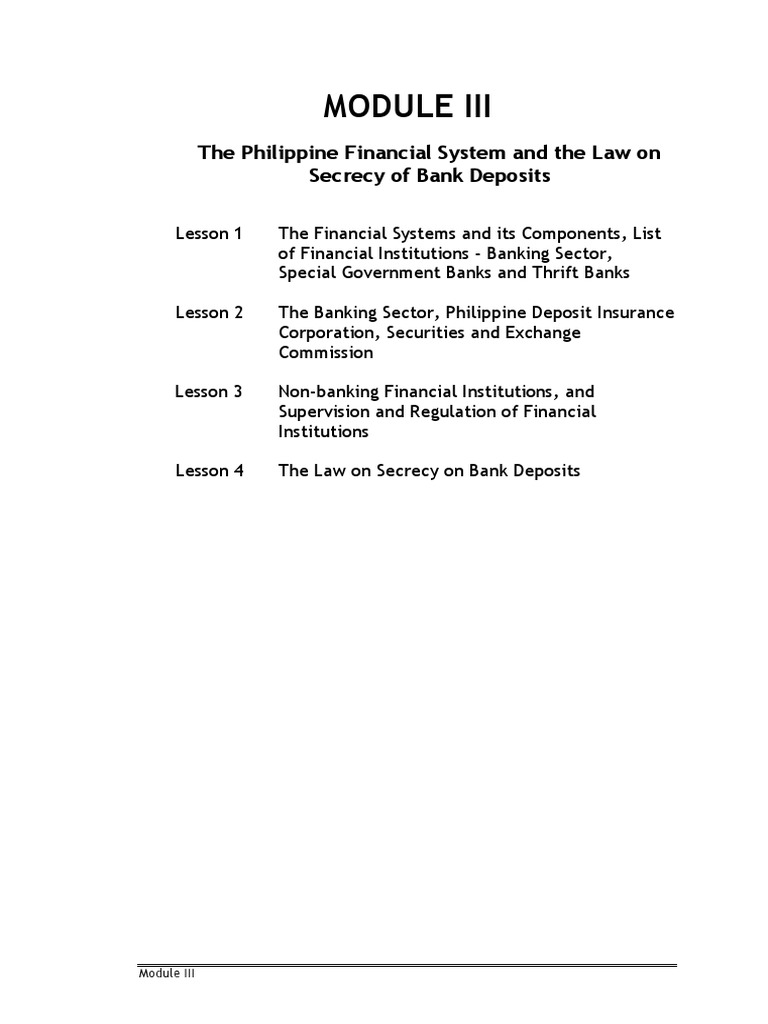 FINMAN 103 Module III | PDF | Securities (Finance) | Savings And Loan ... FINMAN 103 Module III | PDF | Securities (Finance) | Savings And Loan ...