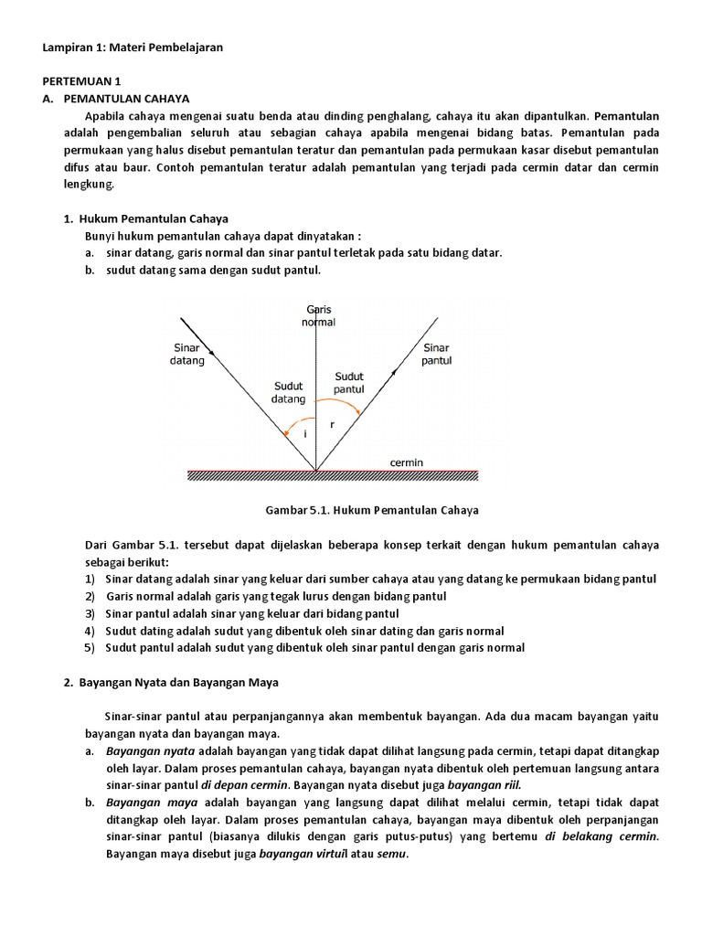 Materi Optik Geometri | PDF | Sains & Matematika