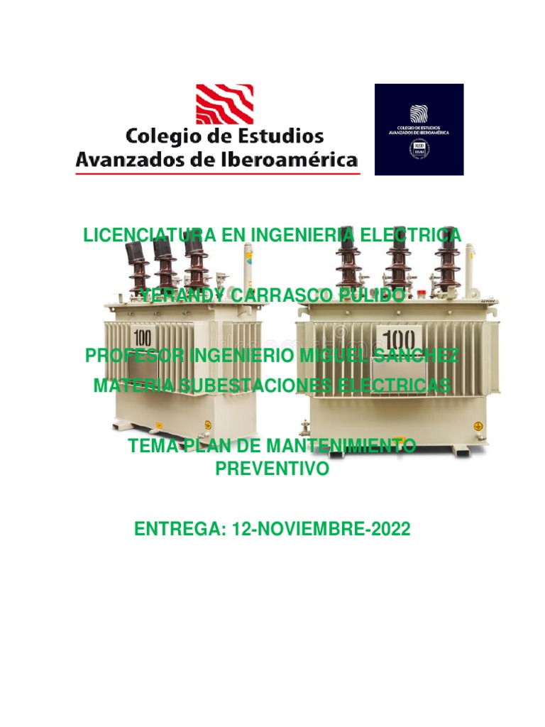 Manual de Mantenimientos Subestaciones Electricas | PDF | Transformador | Aislador (Electricidad)
