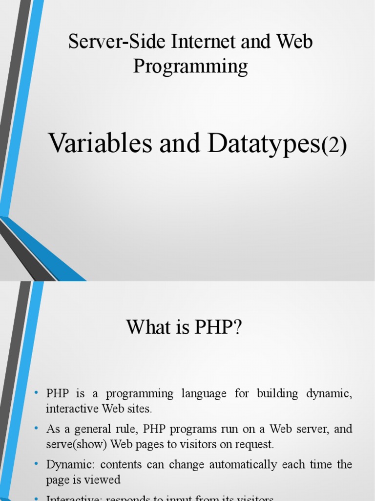 Server-Side Internet and Web Programming | PDF | Data Type | World Wide Web