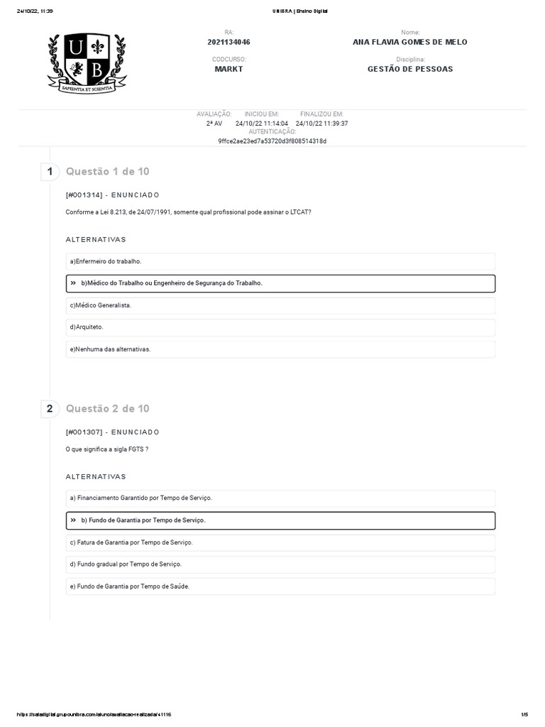 UNIBRA - Ensino Digital | Download grátis PDF | Recrutamento | Business
