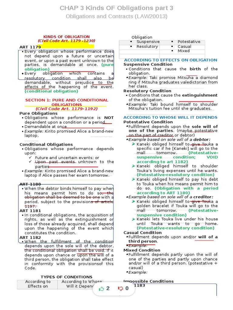 Chap 3 Kinds of Obligations Part 3 - Compress | PDF | Guarantee | Civil Law (Legal System)