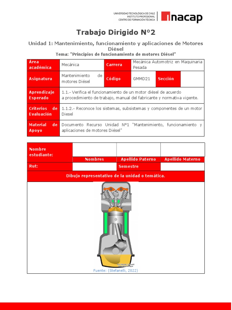 TD N°2 - Mantenimiento de Mototres Diesel | PDF | Lubricante | Motor diesel