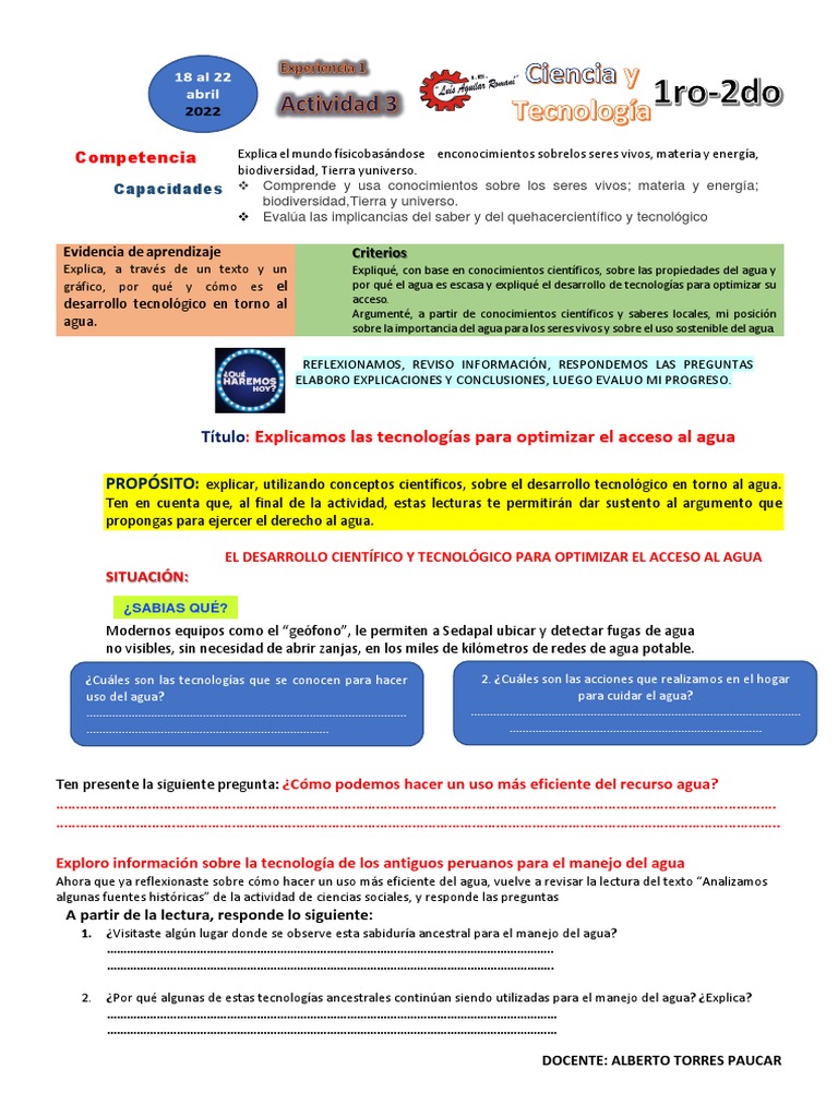 Actividad 3 2022 CT 1ro 2do EdA 1 | PDF